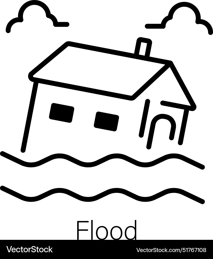 Flood Royalty Free Vector Image - VectorStock