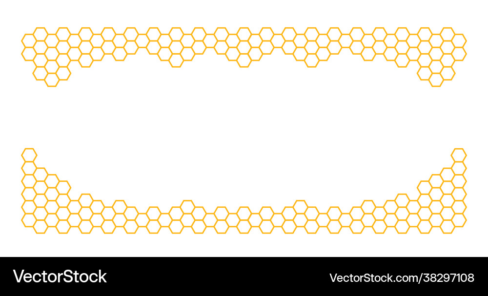 Honeycomb Geometric Border Royalty Free Vector Image