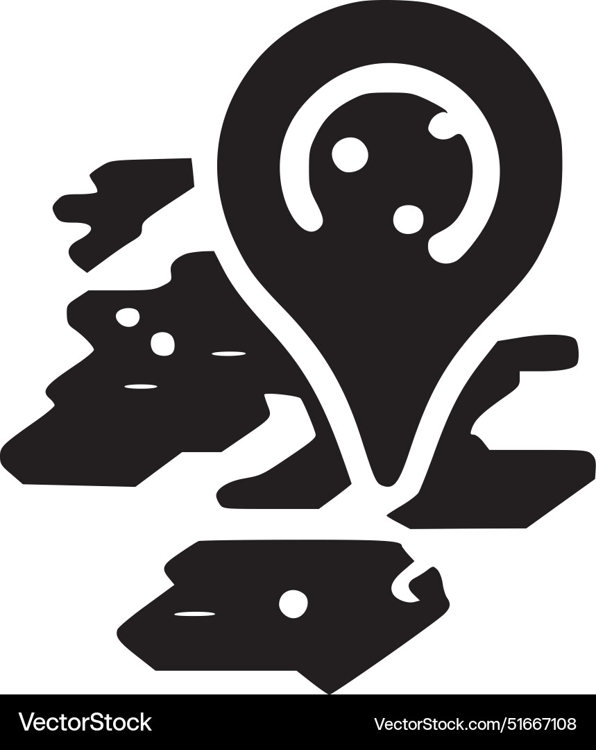 Map - minimalist and flat logo Royalty Free Vector Image