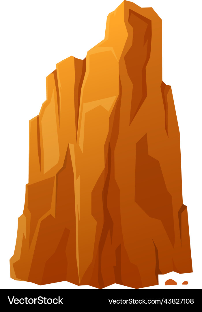 Mountain peak cartoon Royalty Free Vector Image