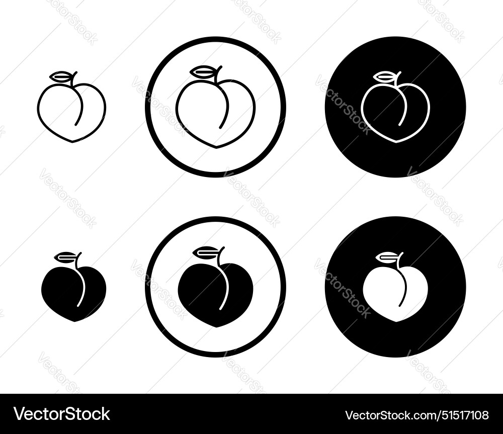Peach icon Royalty Free Vector Image - VectorStock