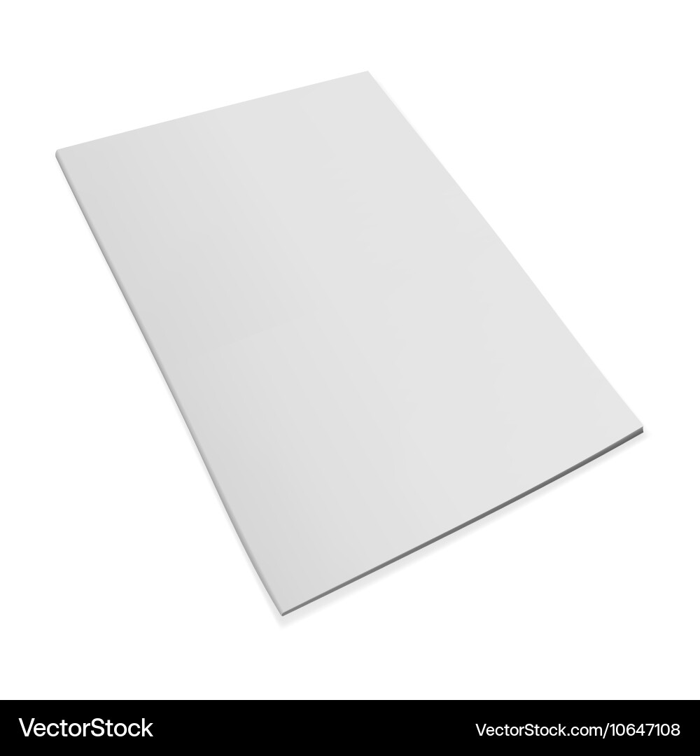 Realistic blank magazine template Royalty Free Vector Image