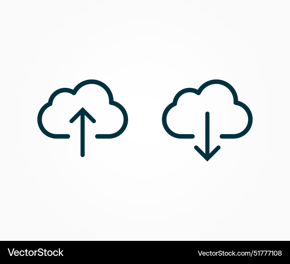 Upload and download cloud storage icon Royalty Free Vector