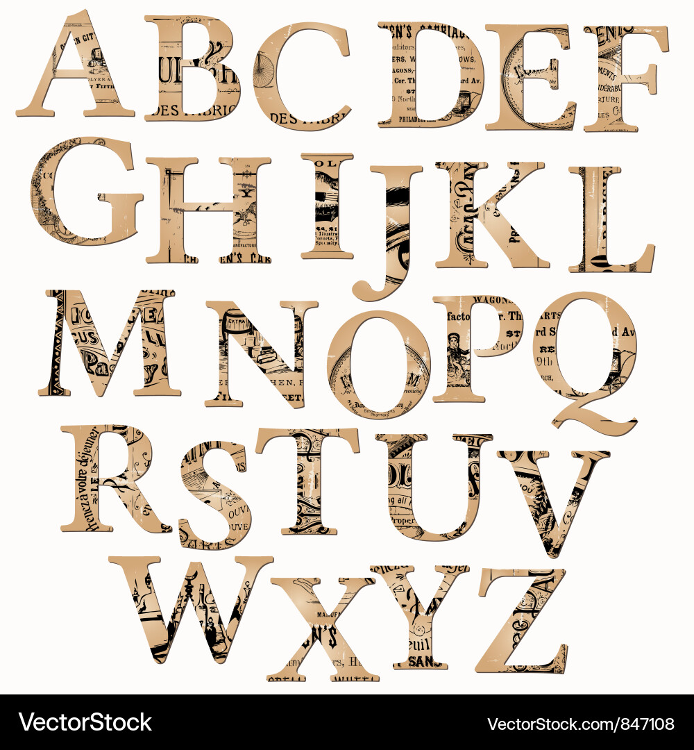 Vintage Newspaper Textures Royalty Free Vector Image