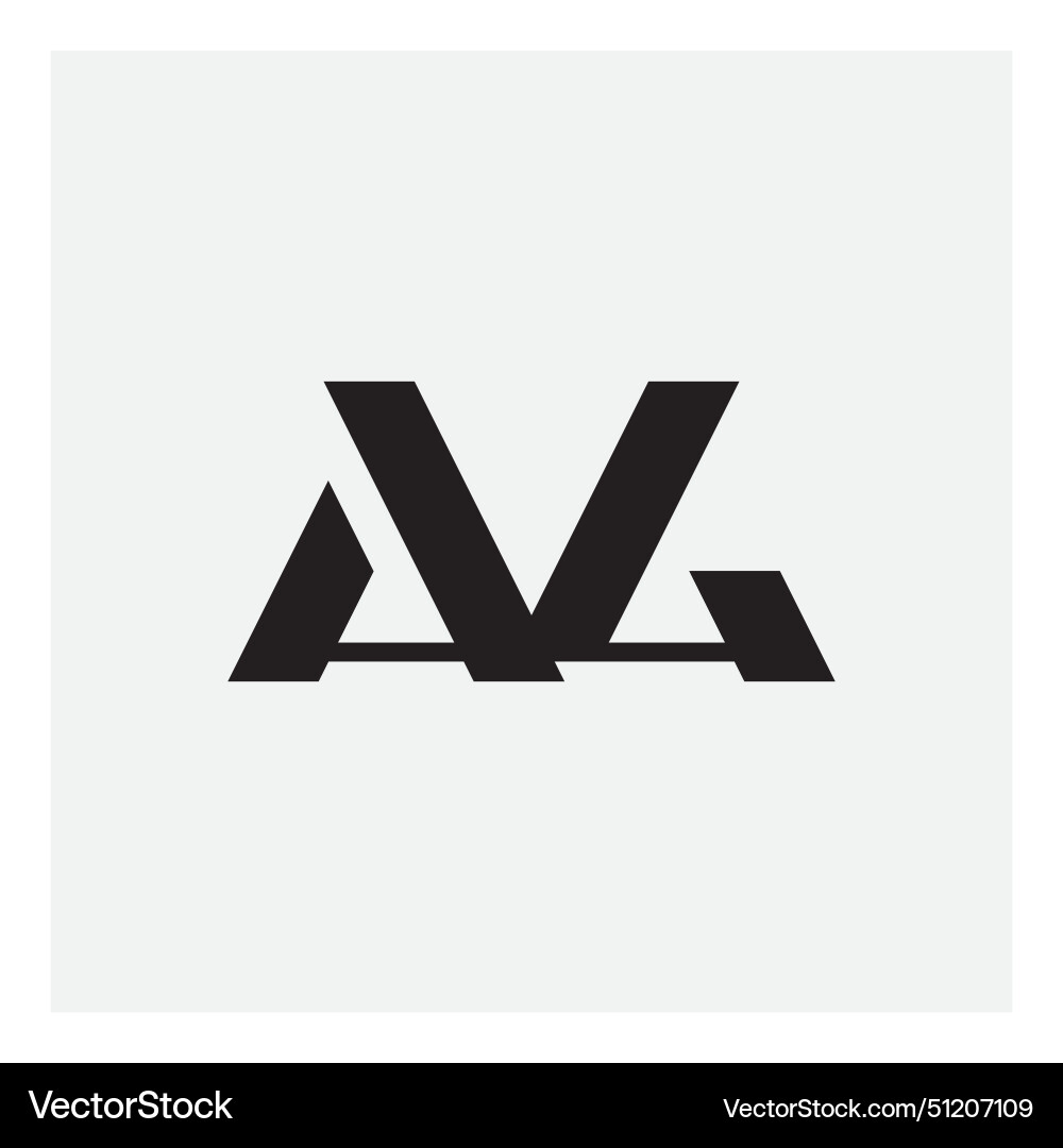 A and l- logotype al - initials or monogram logo Vector Image