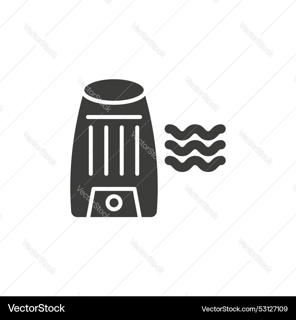 Air purifier line icon isolated on white Vector Image