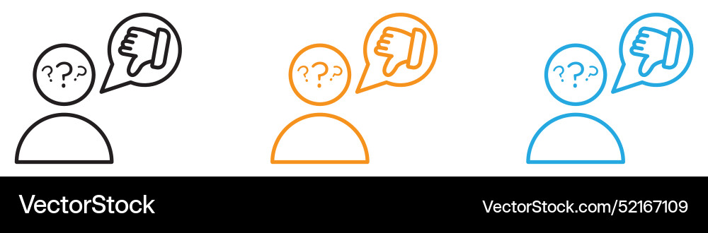 Criticism icon logo set collection for web app ui Vector Image