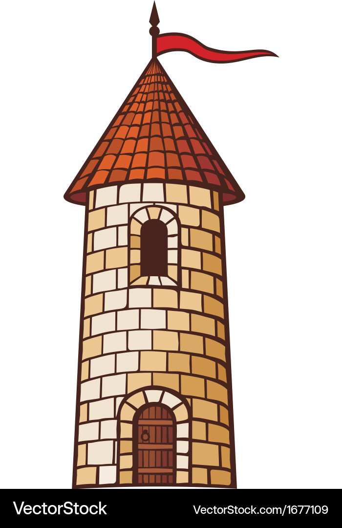 Medieval tower Royalty Free Vector Image - VectorStock