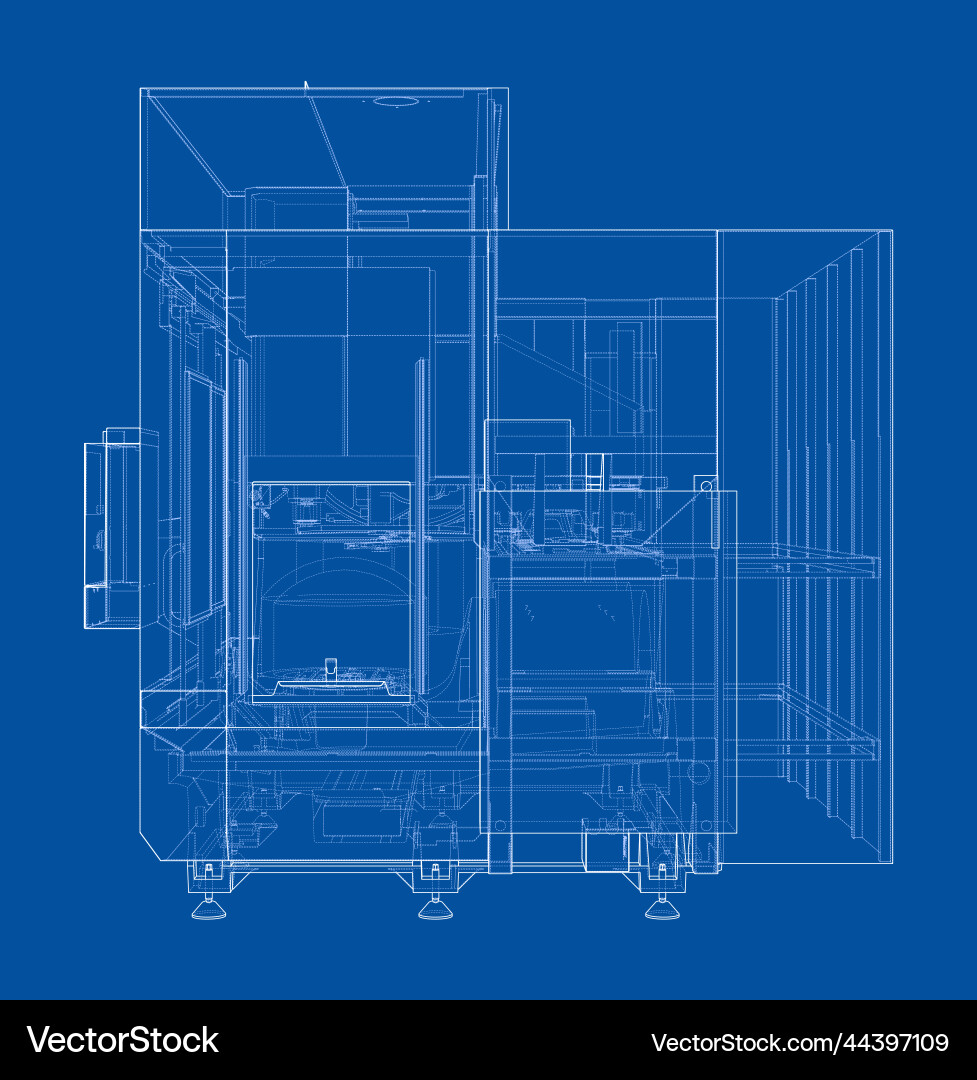 Metalworking cnc milling machine Royalty Free Vector Image