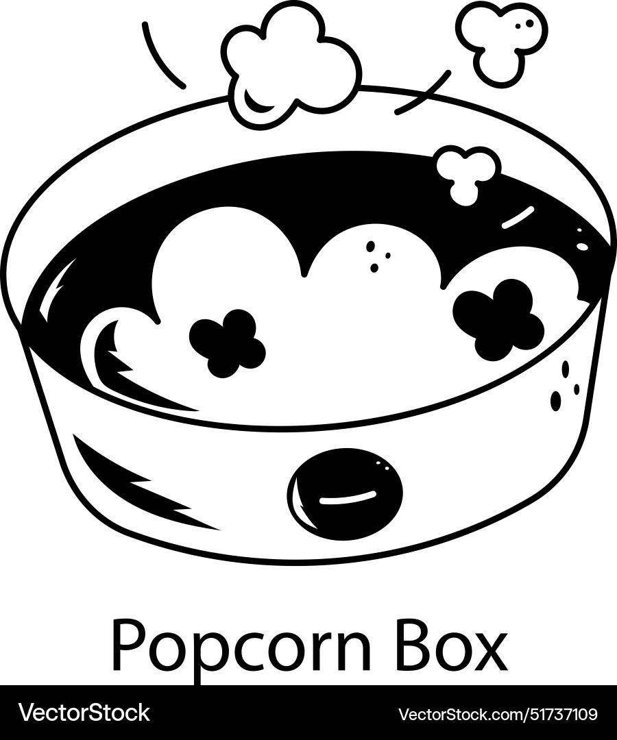 Popcorn box Royalty Free Vector Image - VectorStock