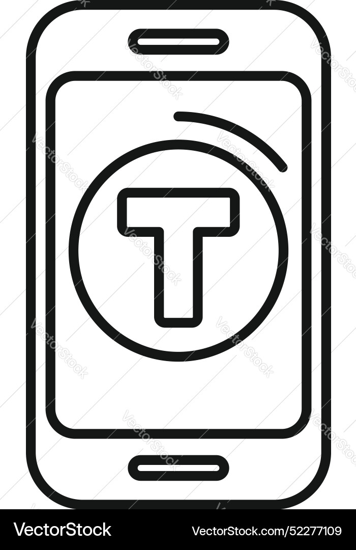Smartphone showing translation app icon for easy Vector Image