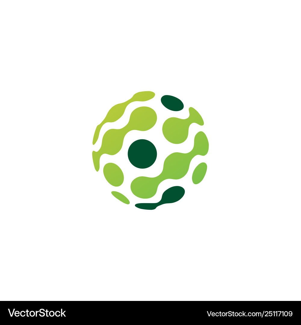 Tech Connection Sphere Logo Royalty Free Vector Image