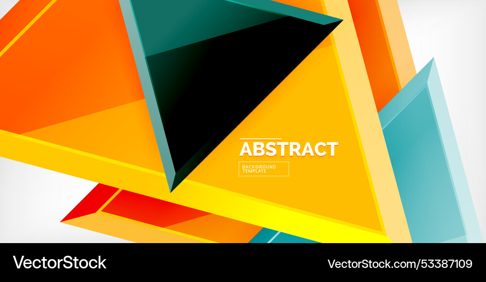 Triangle glass shapes geometric abstract Vector Image