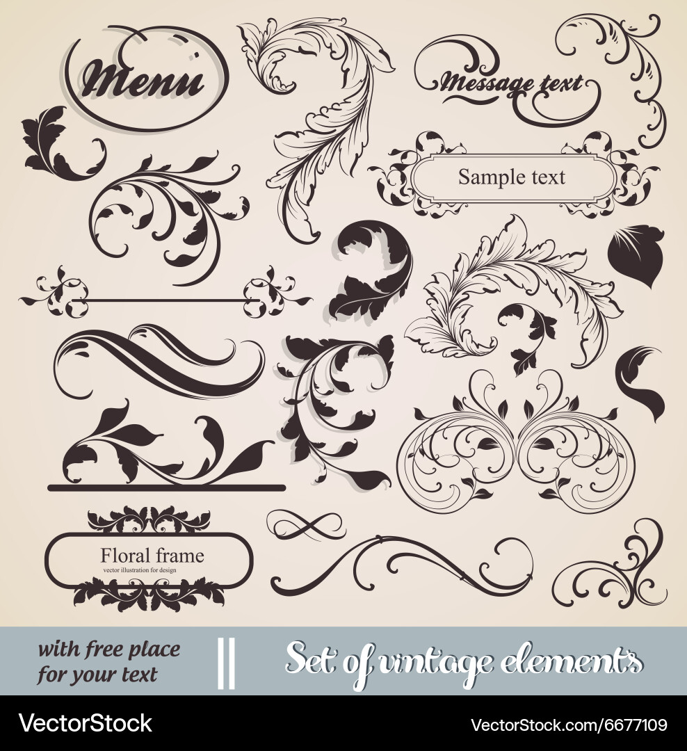 Vintage calligraphic design Royalty Free Vector Image