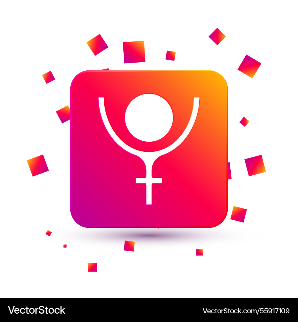 White ancient astrological symbol of pluto icon Vector Image