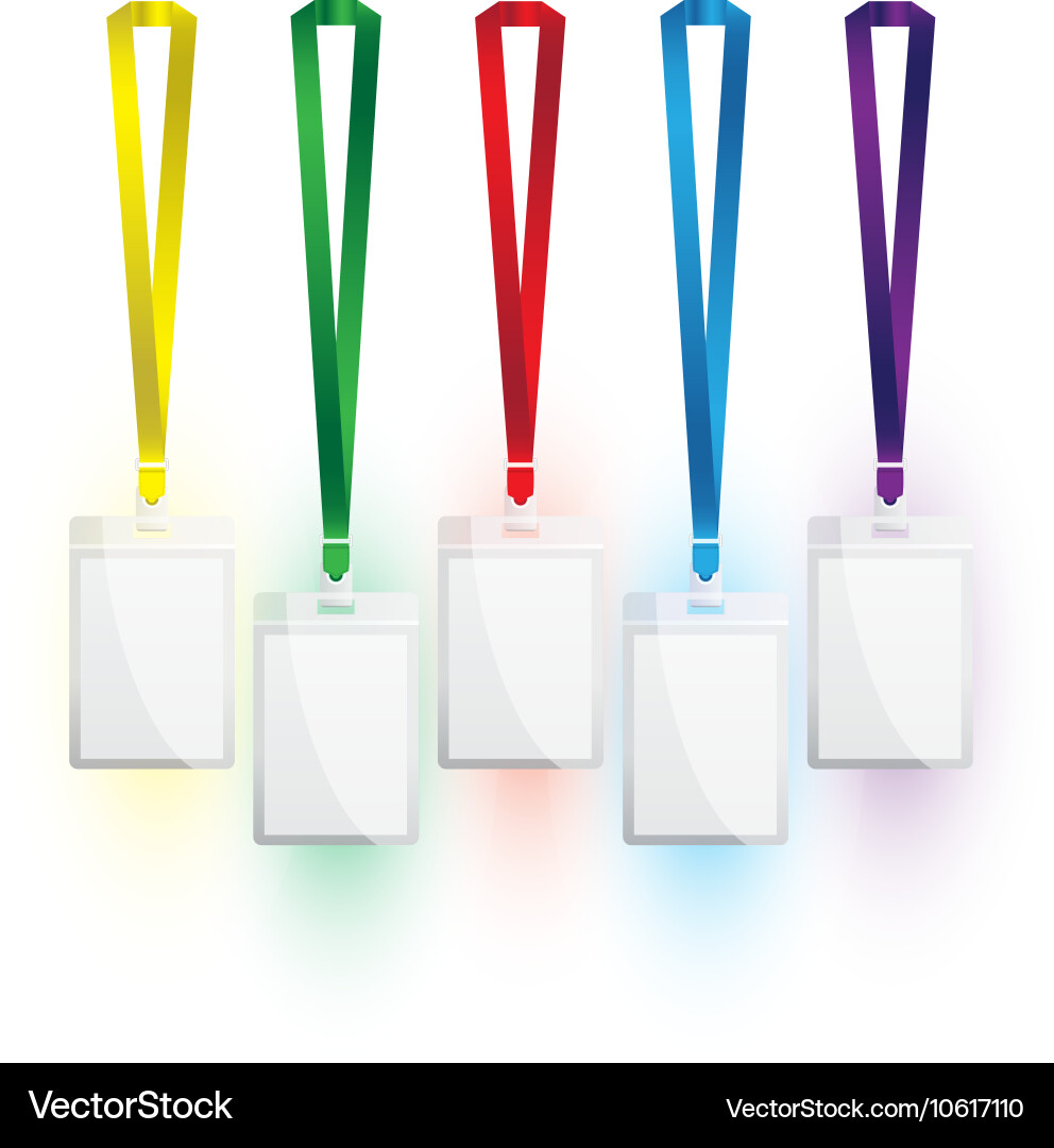 Lanyard colour set Royalty Free Vector Image - VectorStock