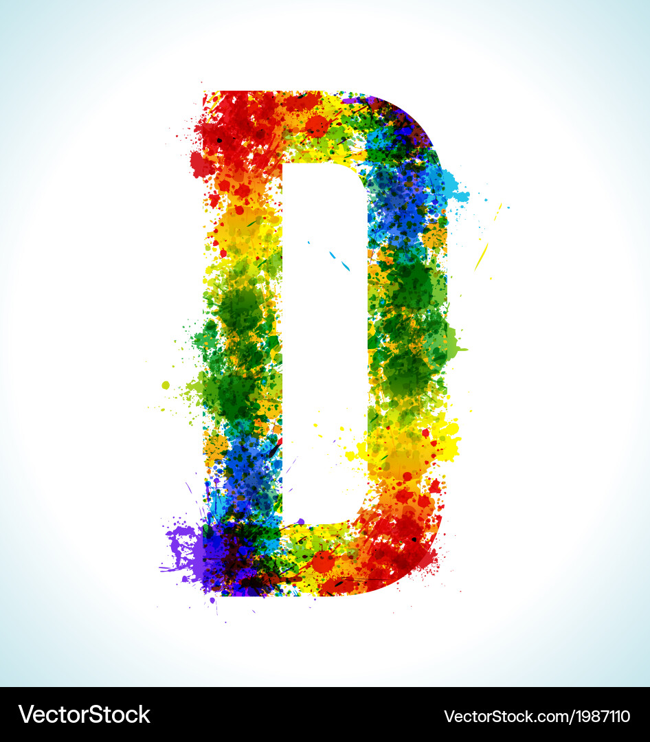 Letter d Royalty Free Vector Image - VectorStock