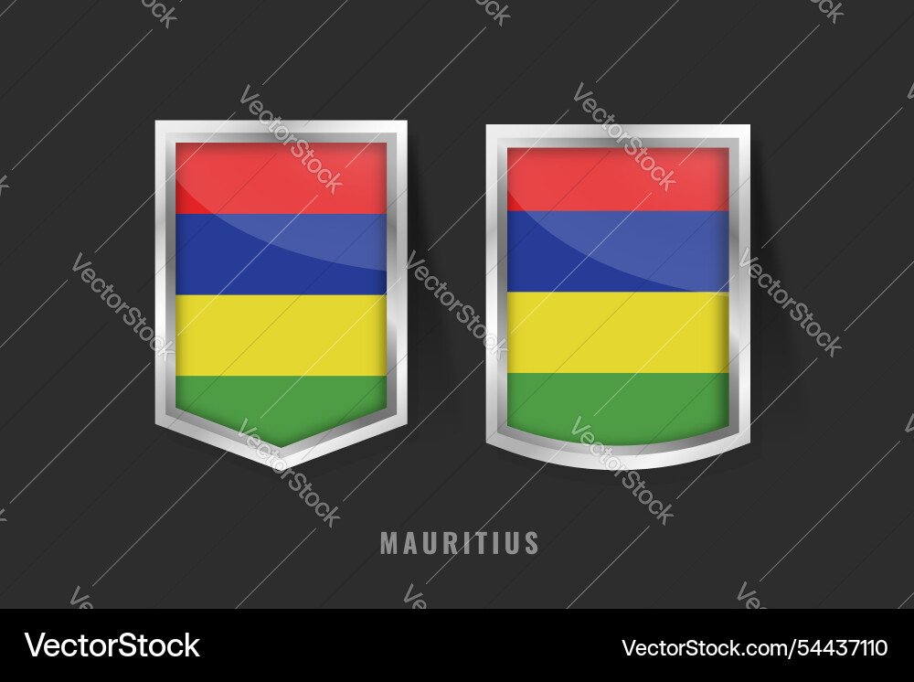 Mauritius label logo Royalty Free Vector Image