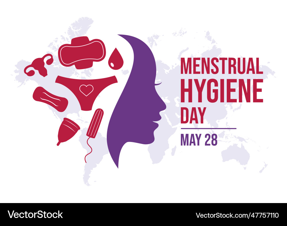 Menstrual hygiene day poster Royalty Free Vector Image