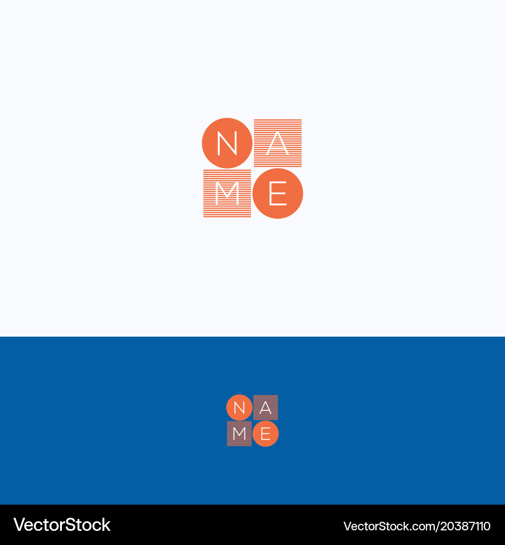 Name logo Royalty Free Vector Image - VectorStock