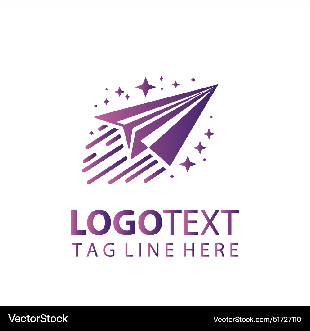 Paper plane logo Royalty Free Vector Image - VectorStock