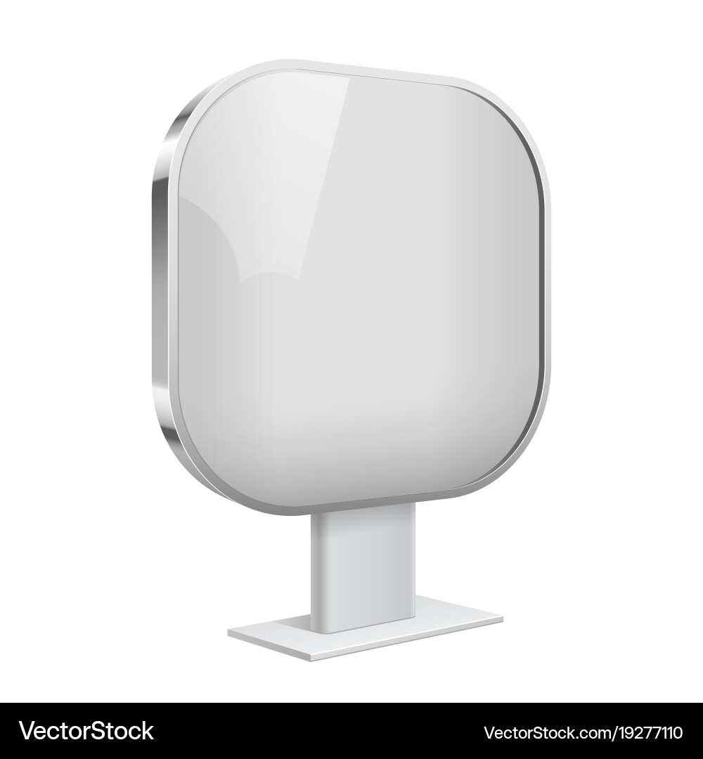 Realistic light box template on white background Vector Image