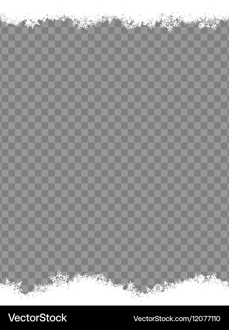 Snowflakes border eps 10 Royalty Free Vector Image