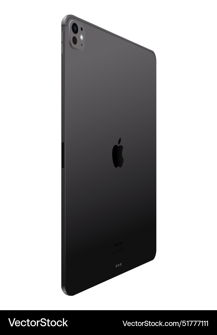 Apple ipad pro in space black color isolated Vector Image