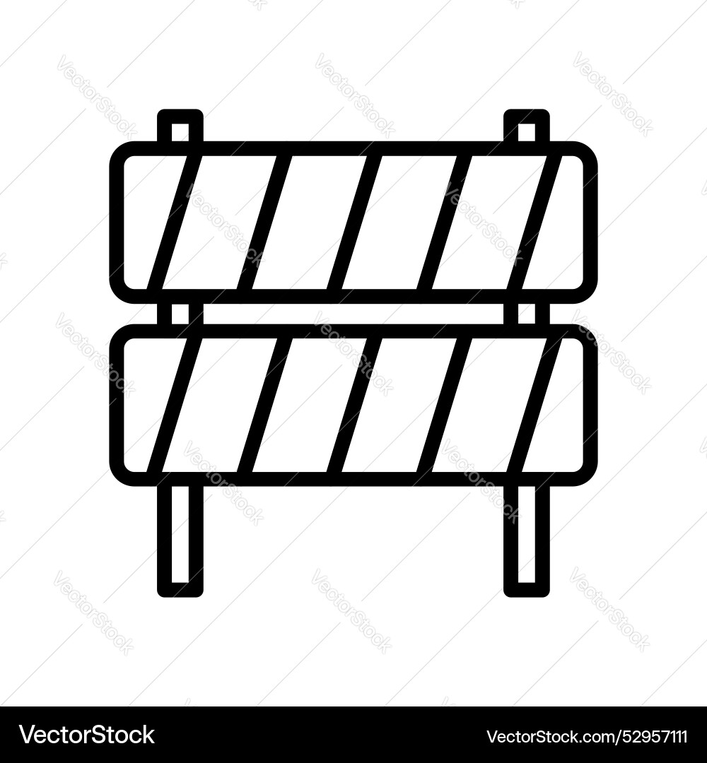 Barrier icon outline style design isolated Vector Image