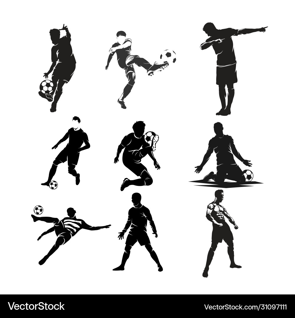 Football players Royalty Free Vector Image - VectorStock
