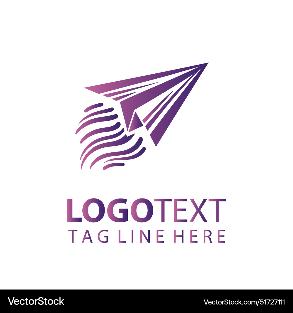 Paper plane logo Royalty Free Vector Image - VectorStock