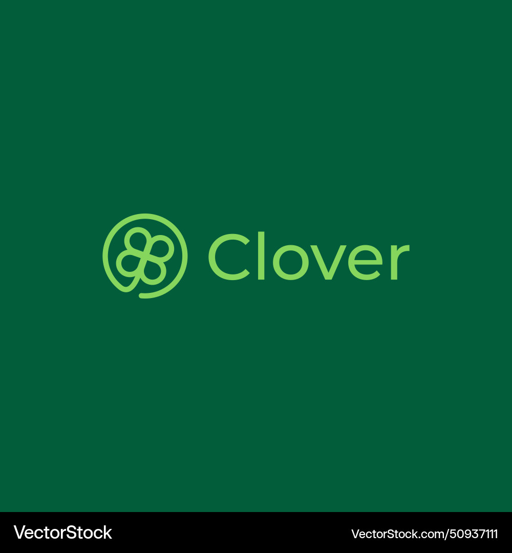 Simple clover leaf logo design modern concept Vector Image