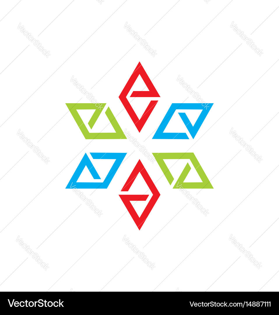 Star prism colorful logo Royalty Free Vector Image