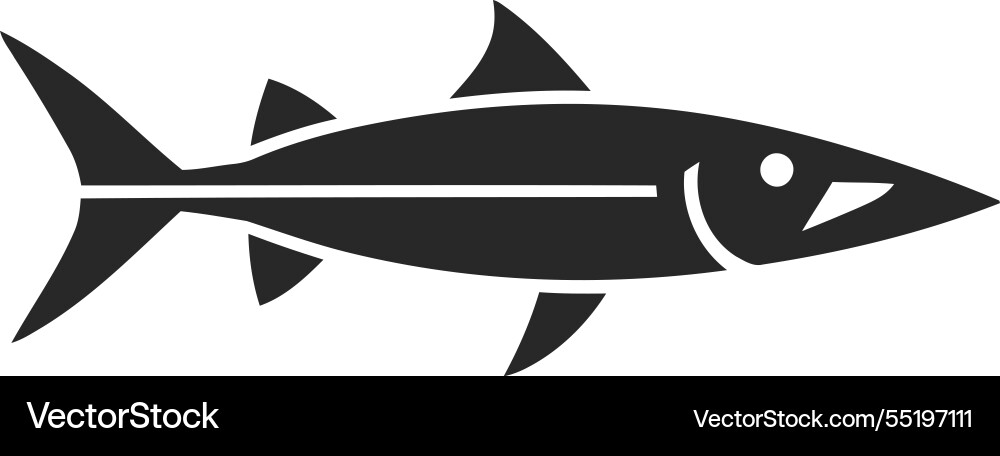 Streamlined fish icon Royalty Free Vector Image