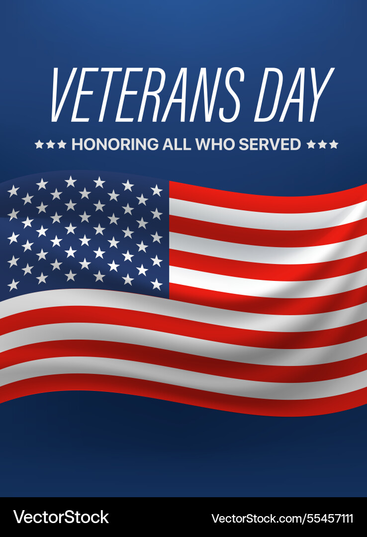 Veterans day honoring all who served Royalty Free Vector