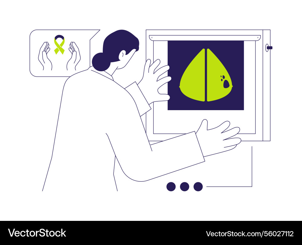Breast cancer screening abstract concept Vector Image