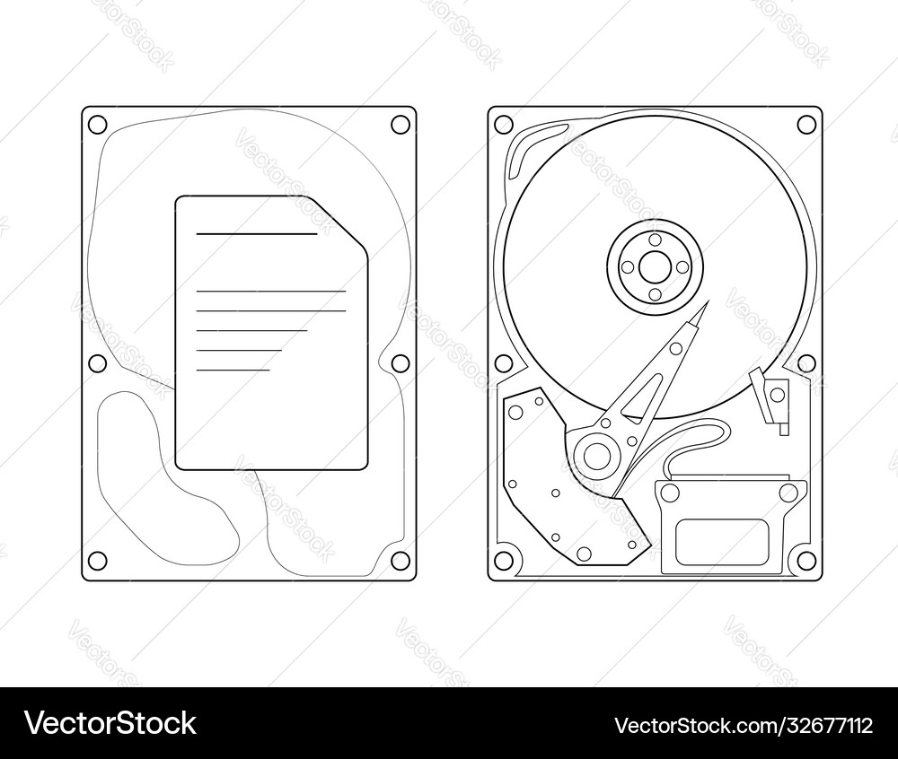 Hard Drive Line Drawing Vector Images (over 110)