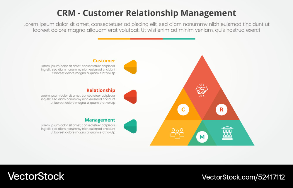 Crm customer relationship management infographic Vector Image