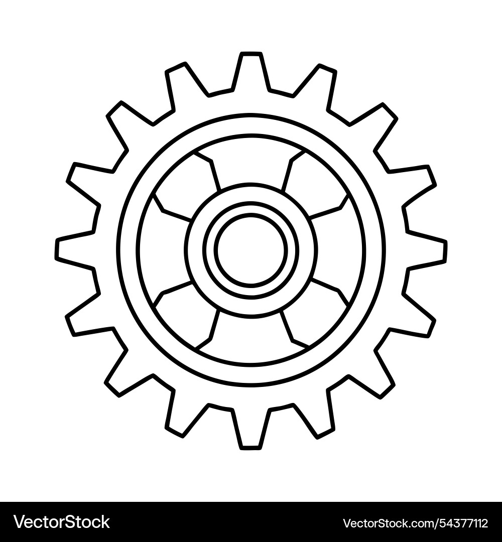 High-quality mechanical gear images Royalty Free Vector