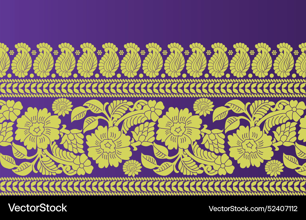 Indian ethnic sari design which is originated Vector Image