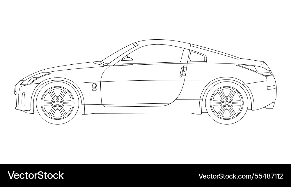 Nissan 350z z33 Royalty Free Vector Image - VectorStock