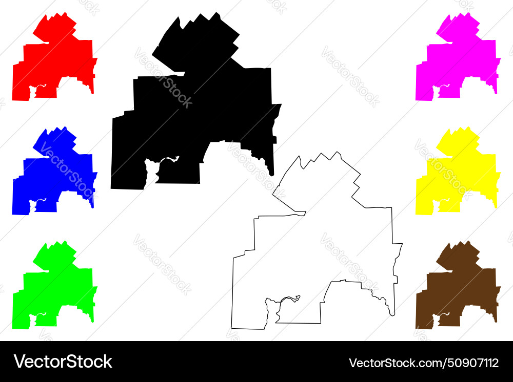 Sherbrooke city canada quebec province map Vector Image