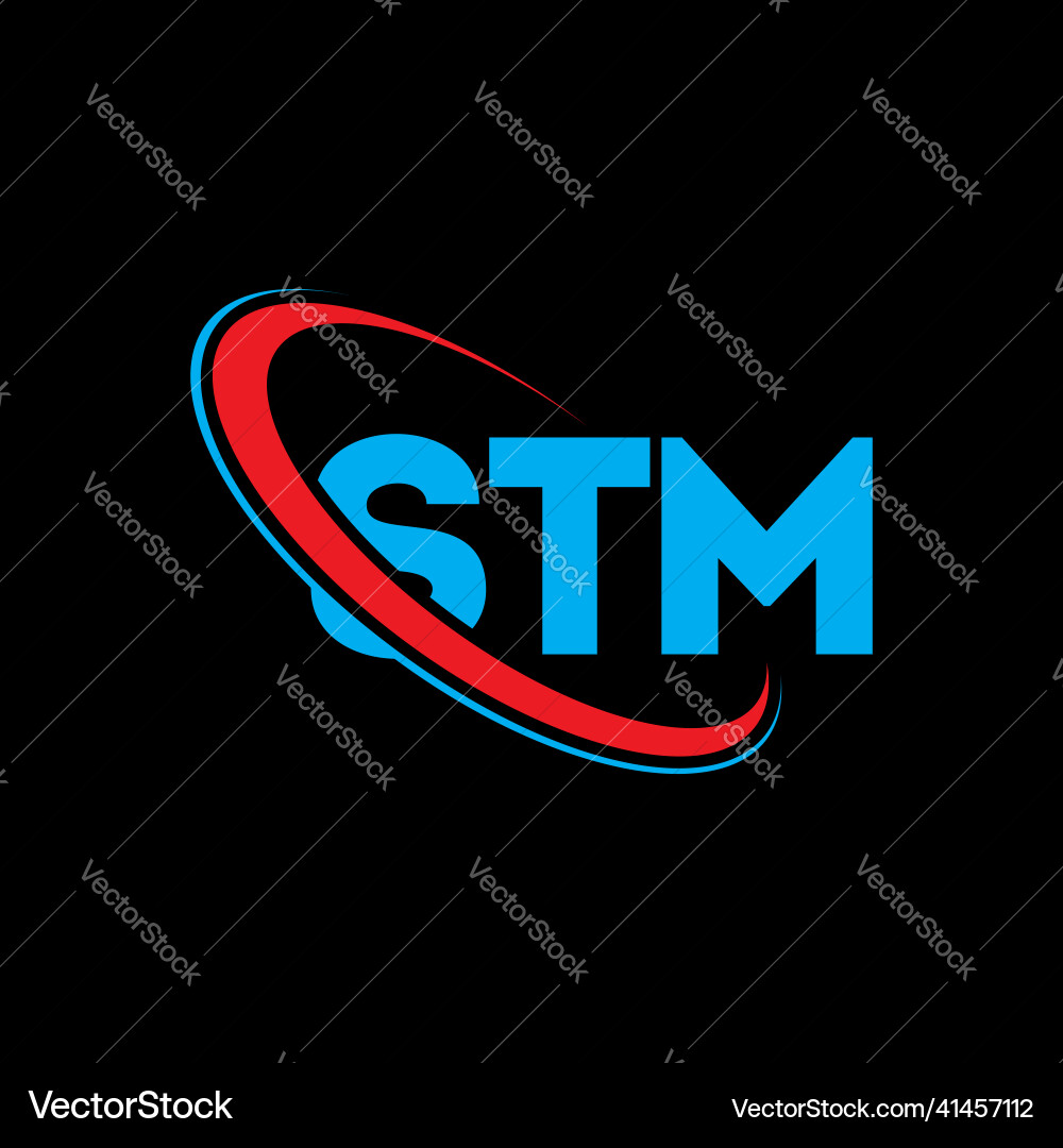 Stm logo letter design Royalty Free Vector Image