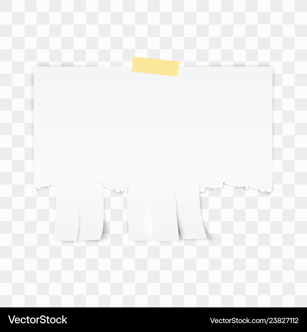 Tear-off paper template white advertisement Vector Image