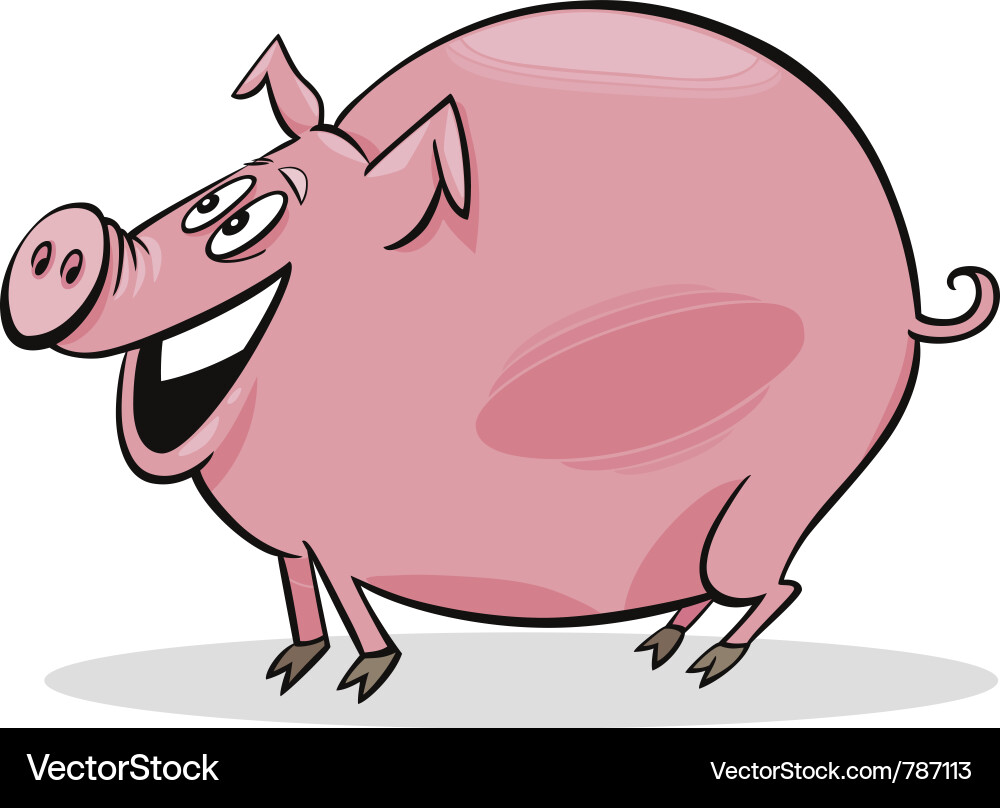 Cartoon pig Royalty Free Vector Image - VectorStock