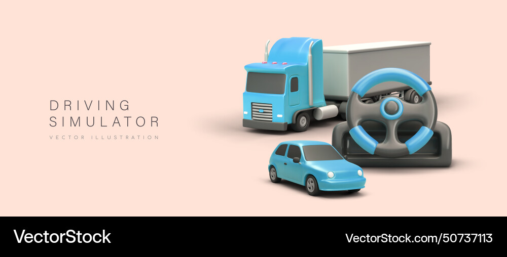 Driving simulator training and testing services Vector Image