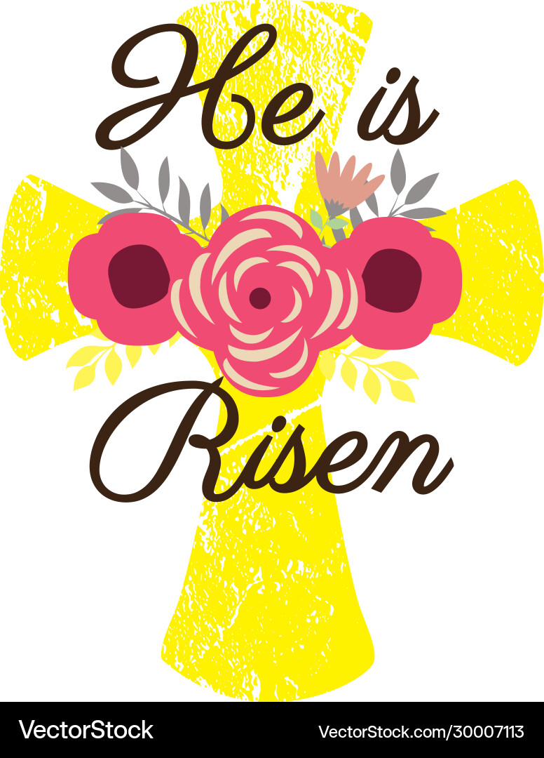 Easter cross Royalty Free Vector Image - VectorStock