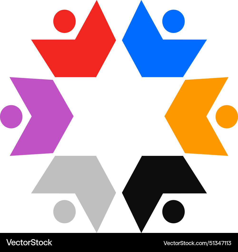 People teamwork coworking employers logo Vector Image