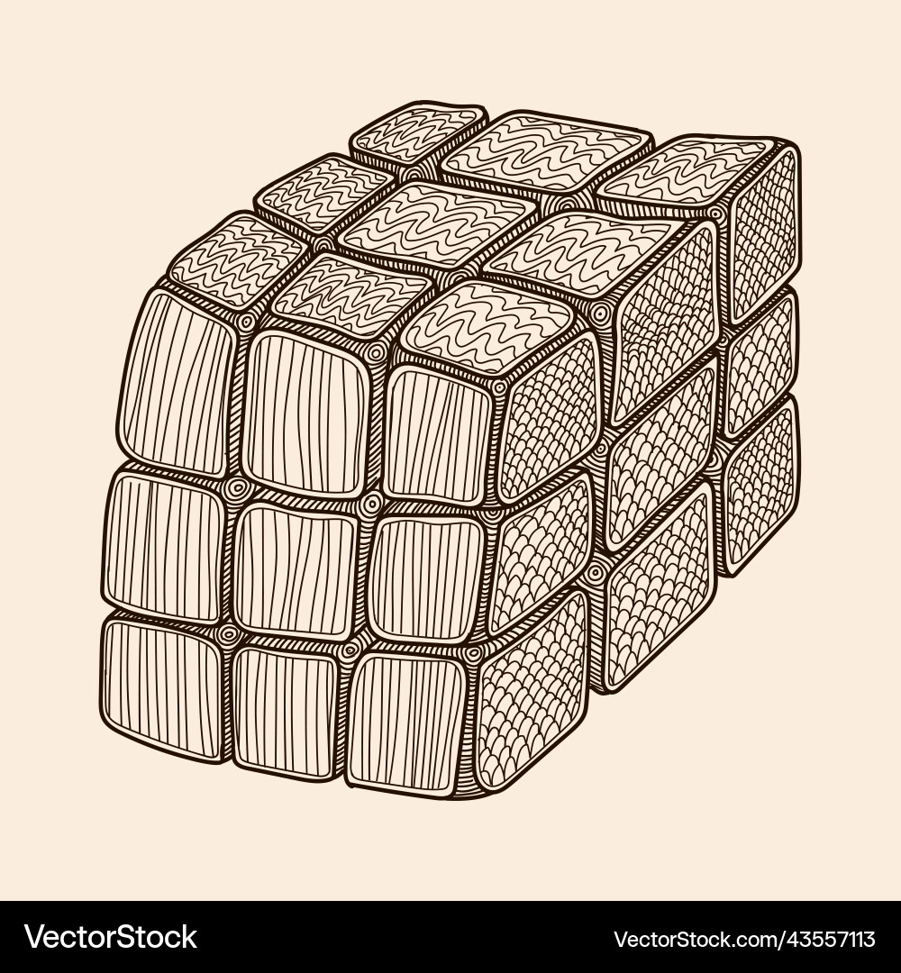 Rubiks cube Royalty Free Vector Image - VectorStock