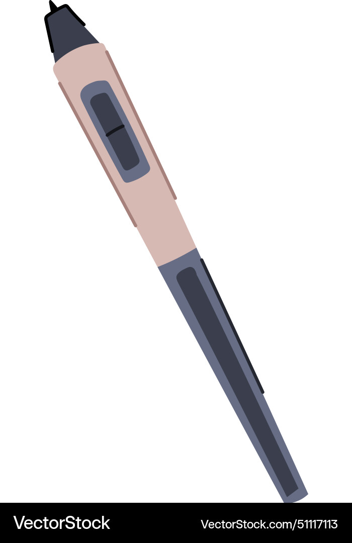 Sketching digital pen cartoon Royalty Free Vector Image